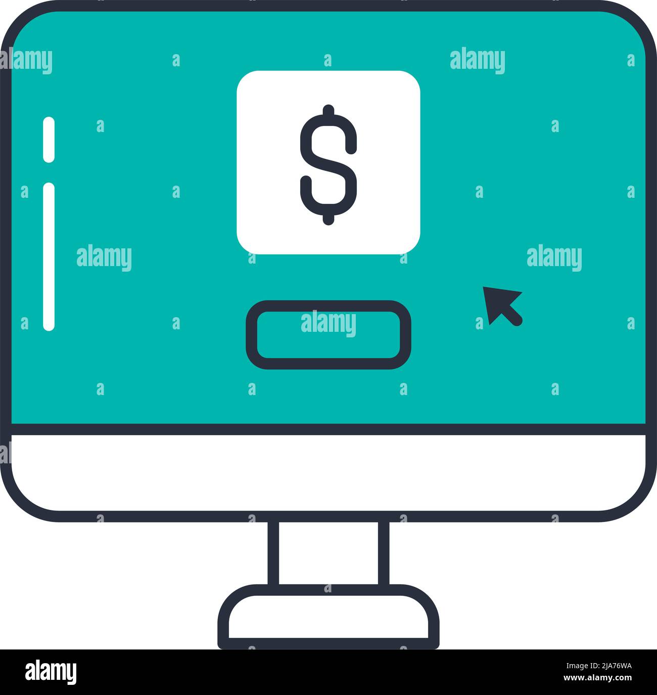 computer with money symbol Stock Vector Image & Art - Alamy