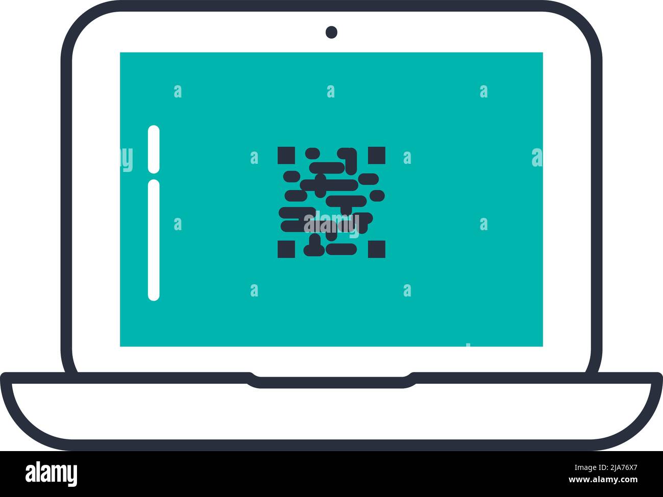 Isolated qr code laptop design hi-res stock photography and images - Alamy