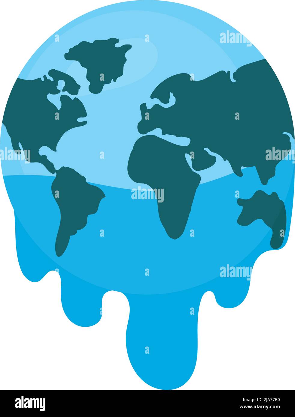 Global warming melting planet Stock Vector Images - Alamy
