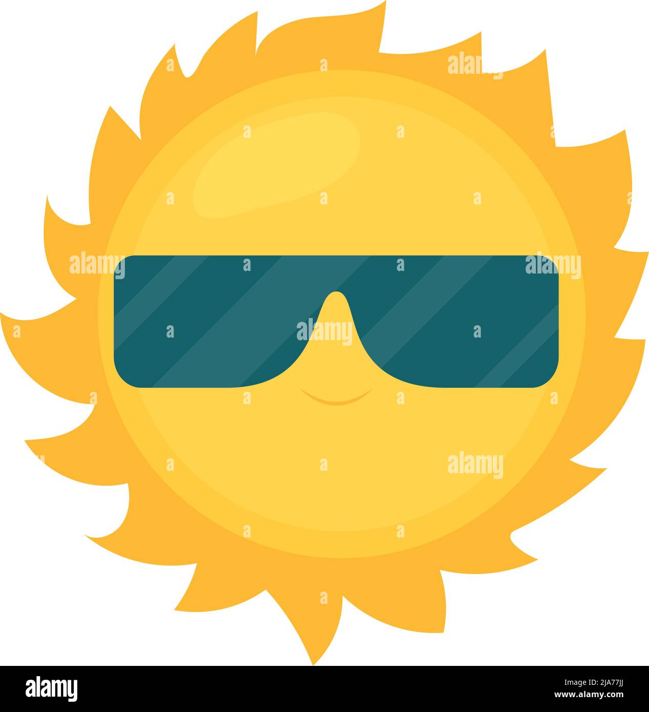 sun with sunglasses Stock Vector Image & Art - Alamy