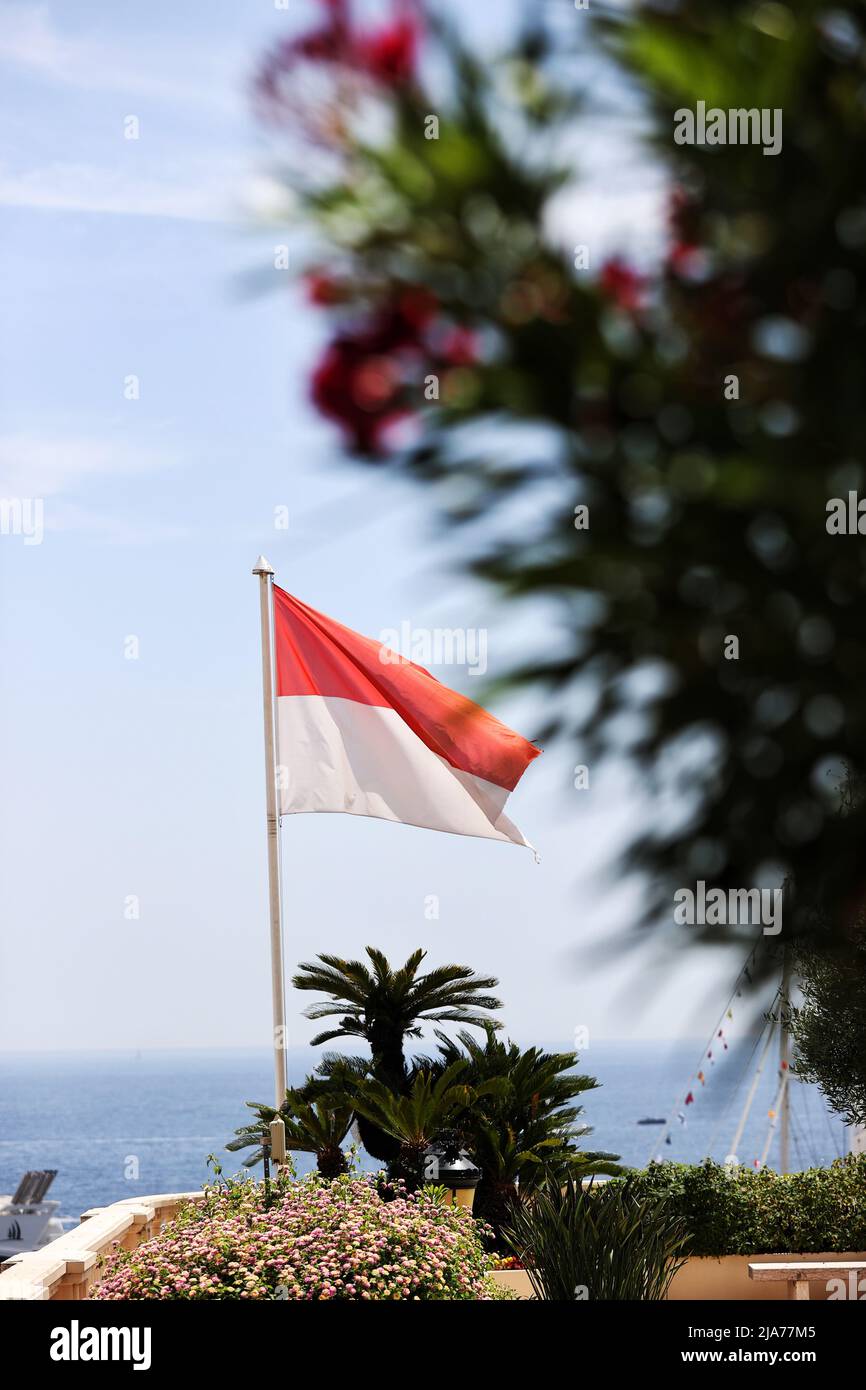 Circuit atmosphere - Monaco flag. Monaco Grand Prix, Saturday 28th May ...