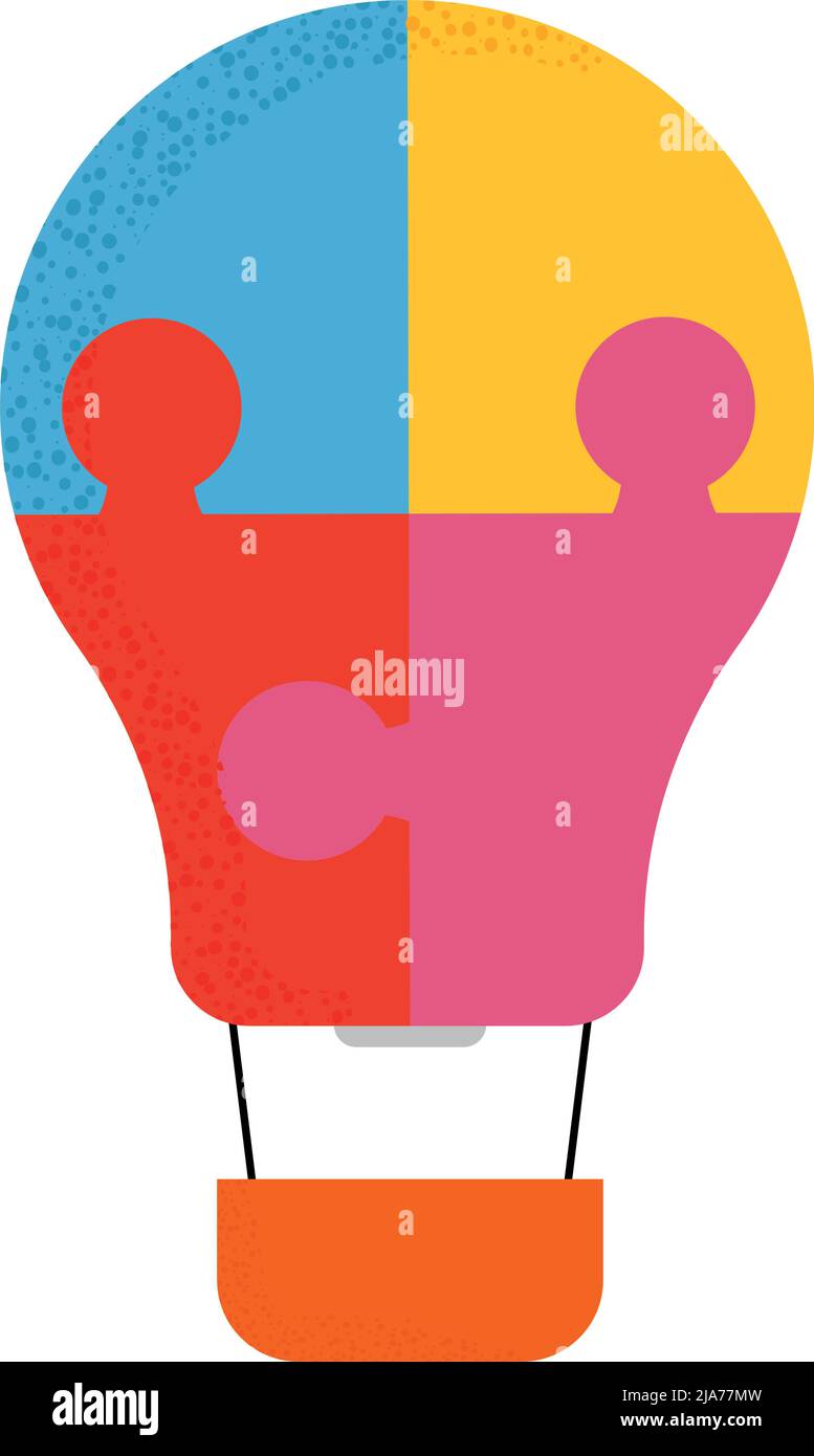 puzzles bulb light Stock Vector Image & Art - Alamy