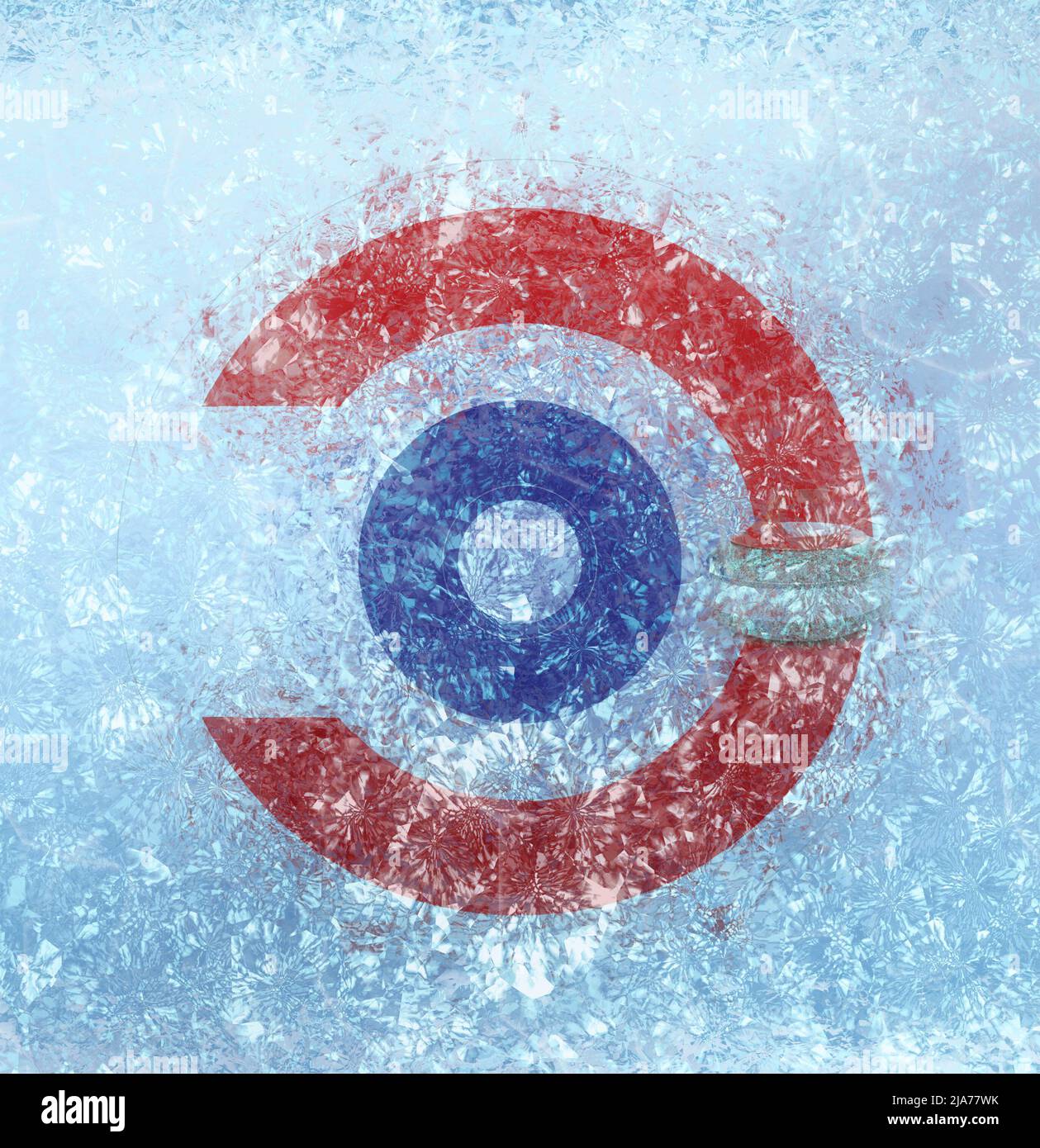 Frost Background with ice and curling illustration Stock Photo - Alamy