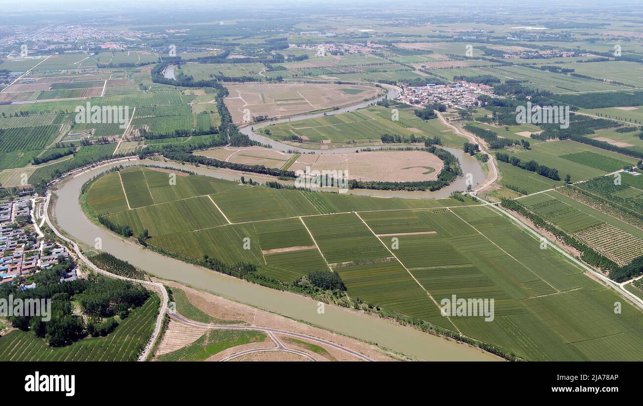 Wuqiao. 26th May, 2022. Aerial photo taken on May 26, 2022 shows the ...