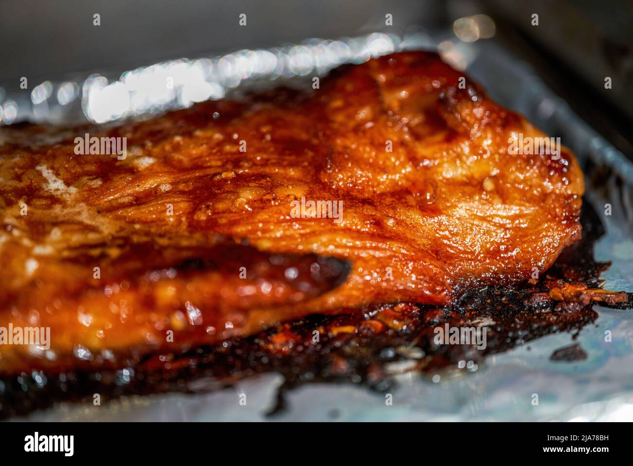 A delicious and tempting charcoal-grilled pork neck Stock Photo - Alamy