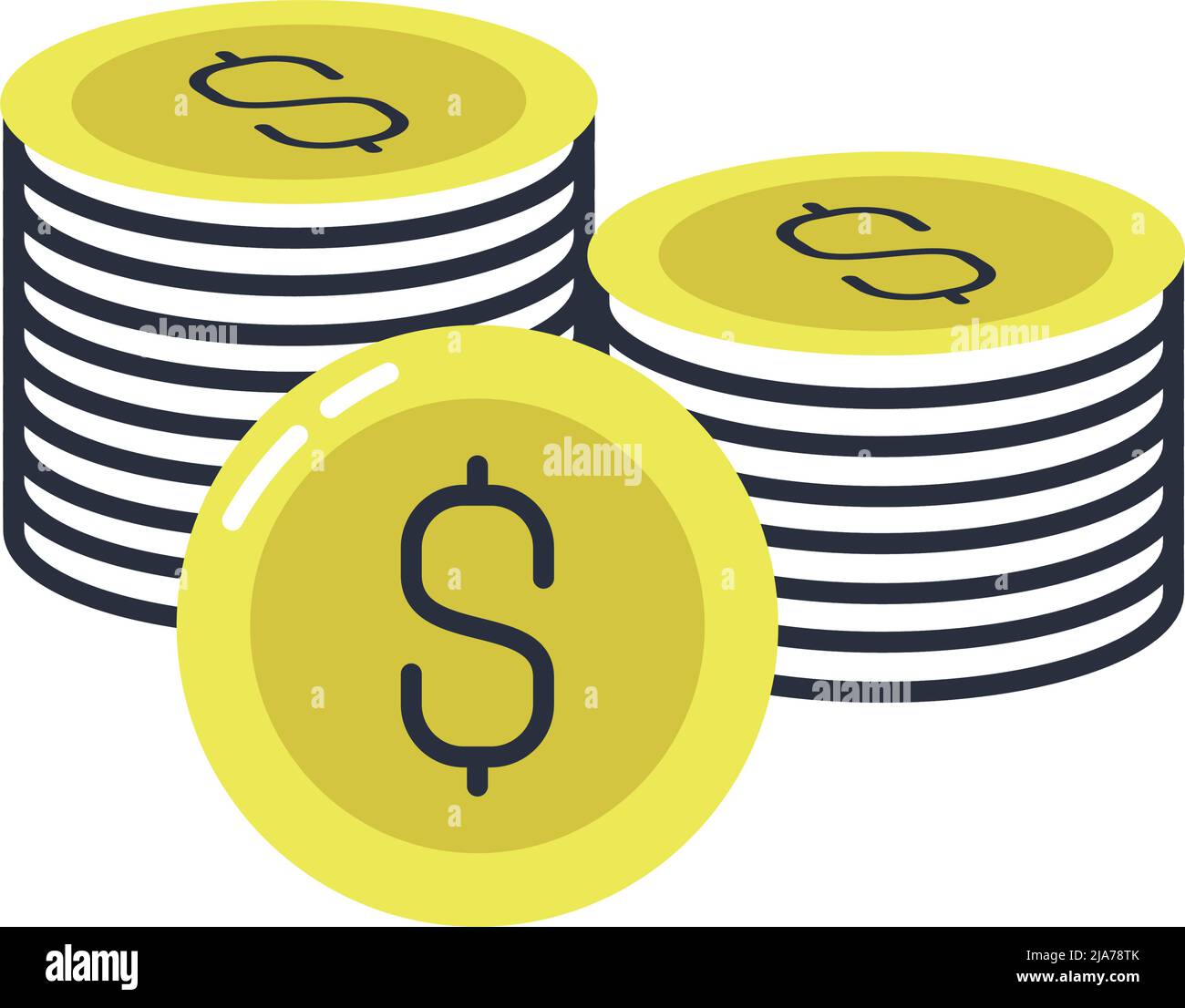 money coins stacks Stock Vector Image & Art - Alamy