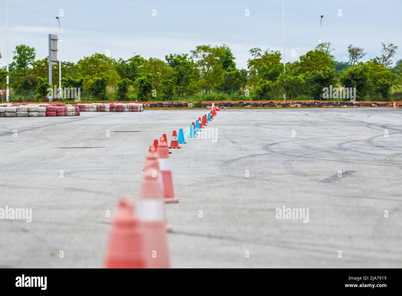 Aerial photography of an urban professional car track Stock Photo - Alamy