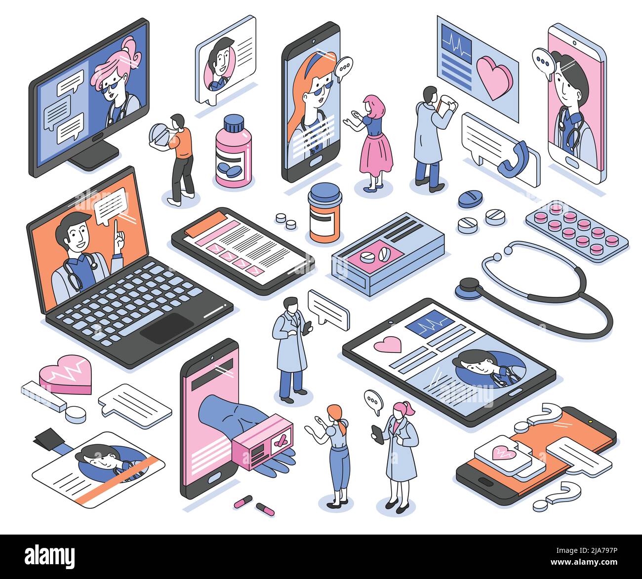 Doctor prescribing medicine patient Stock Vector Images - Alamy