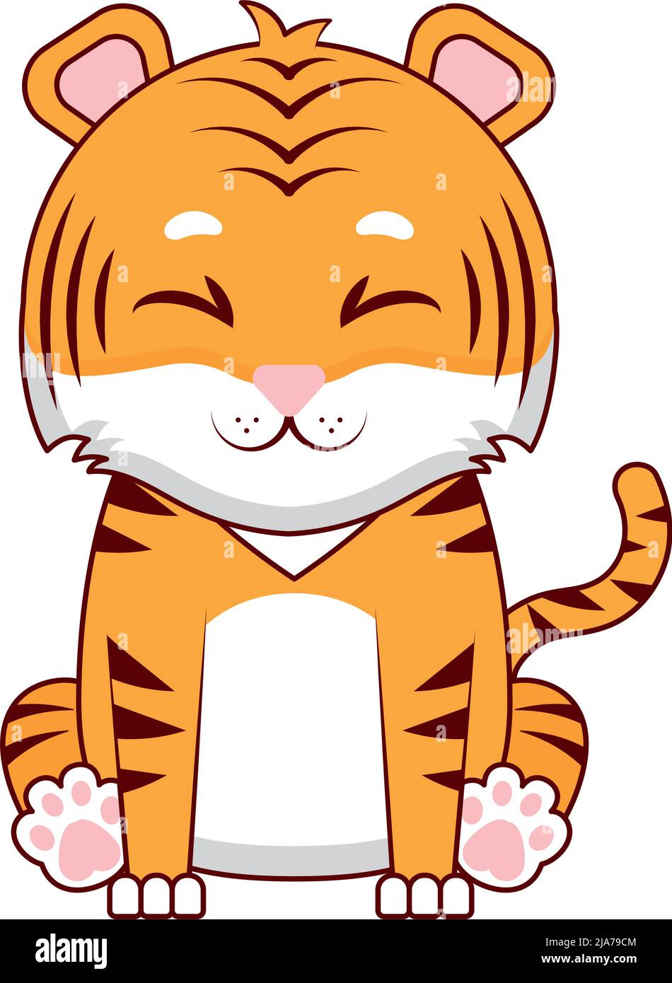 cartoon cute tiger Stock Vector Image & Art - Alamy