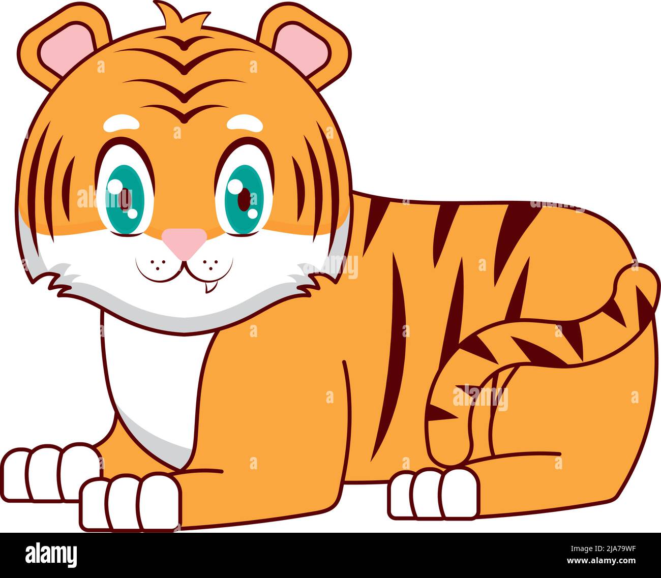 lying down tiger Stock Vector Image & Art - Alamy