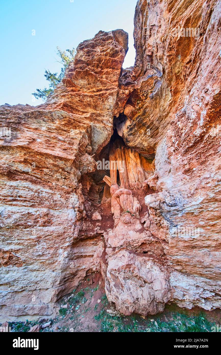 Detail of red cliffs Stock Photo - Alamy