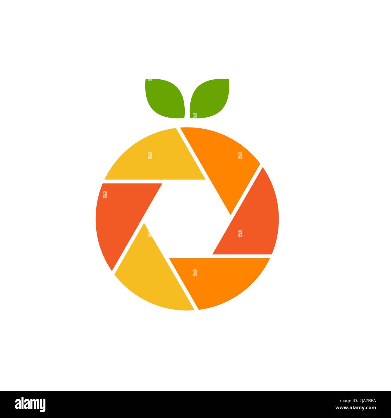 Orange, tangerine minimal abstract logo. Geometric yellow, orange icon ...
