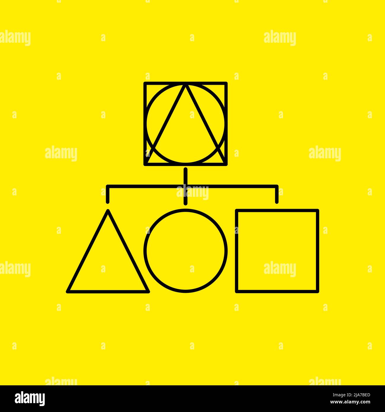 Complex and simple geometric abstract line concept. Thinking and ...