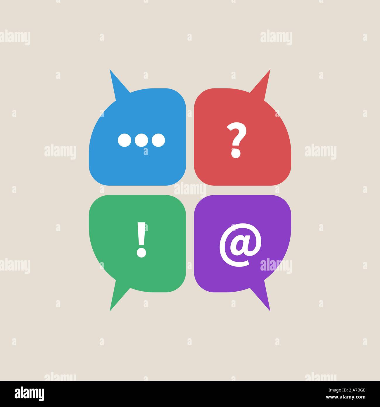 Message comment logo, dialog icon. Bubbles with information, discussion ...