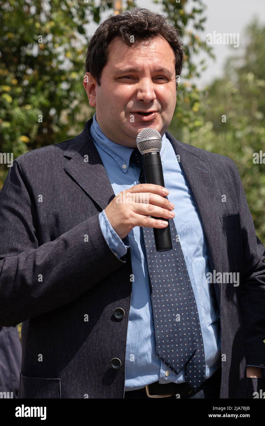 Naples, Italy. 28th May, 2022. Antonio Pannone, mayor of Afragola ...