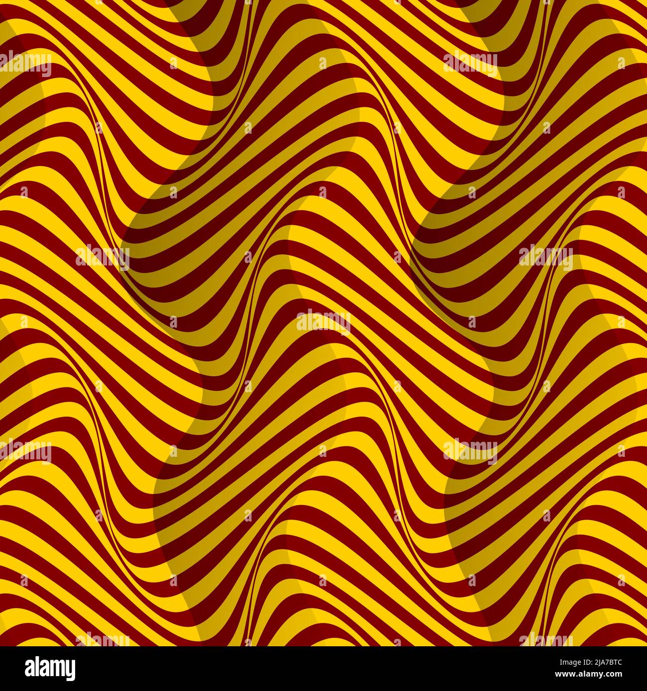 Op art illusion background with wave. Geometric curve, fluid banner ...