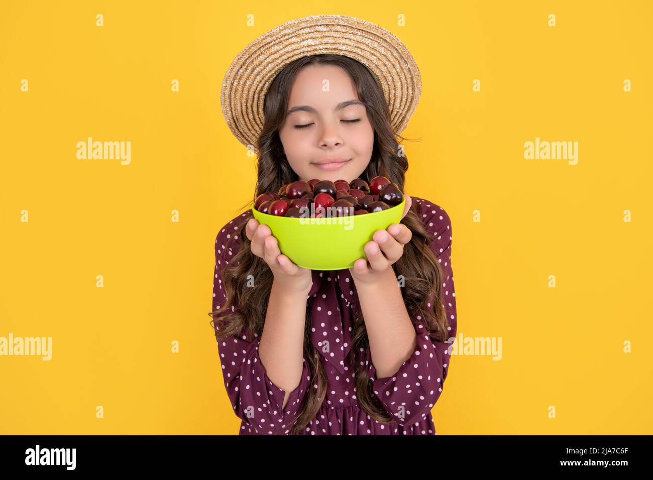 Happy teen child smell hi-res stock photography and images - Alamy