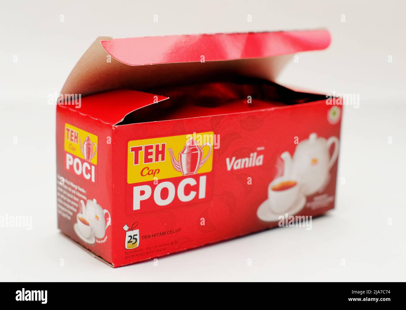 Kaliwungu, Indonesia - 28 May 2022: Teh Poci in cardboard boxes on ...