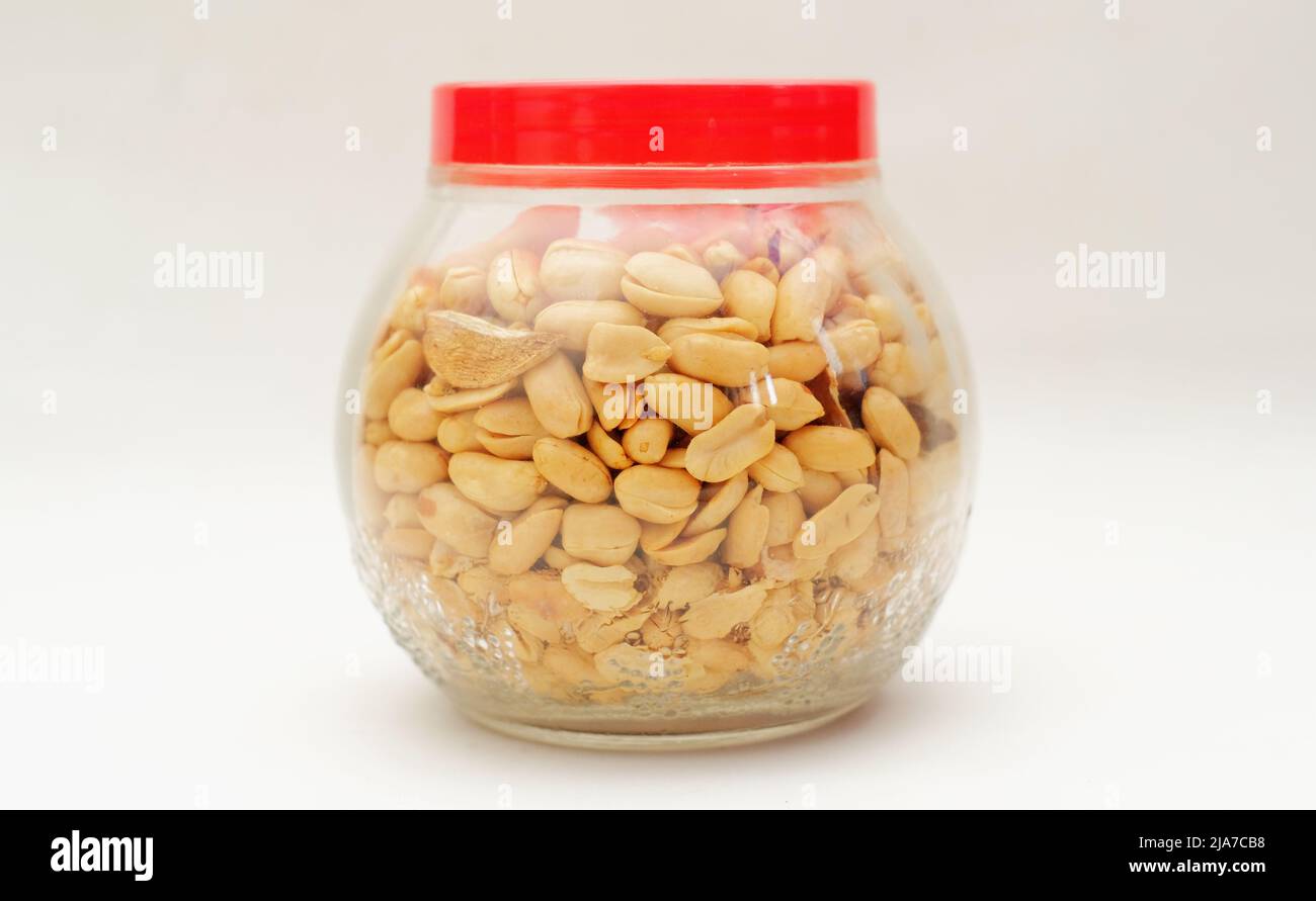Dried peanut - Dried peanut in shell on white background. Peanut pod or ...