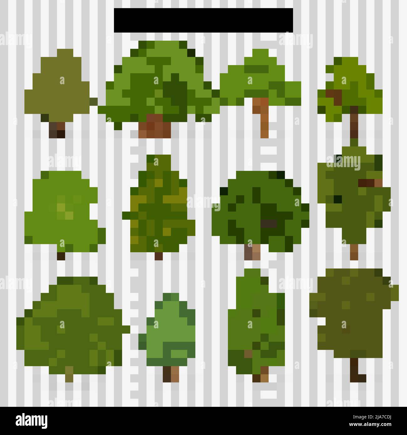 Realistic tree transparent set with isolated images of single trees ...