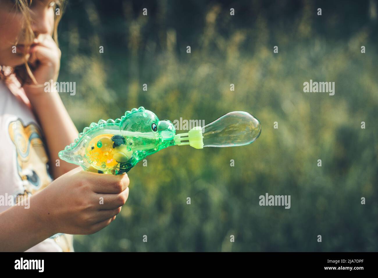 Dinosaur soap bubble gun shooter, blower. Party for kids. Girls,chidren ...