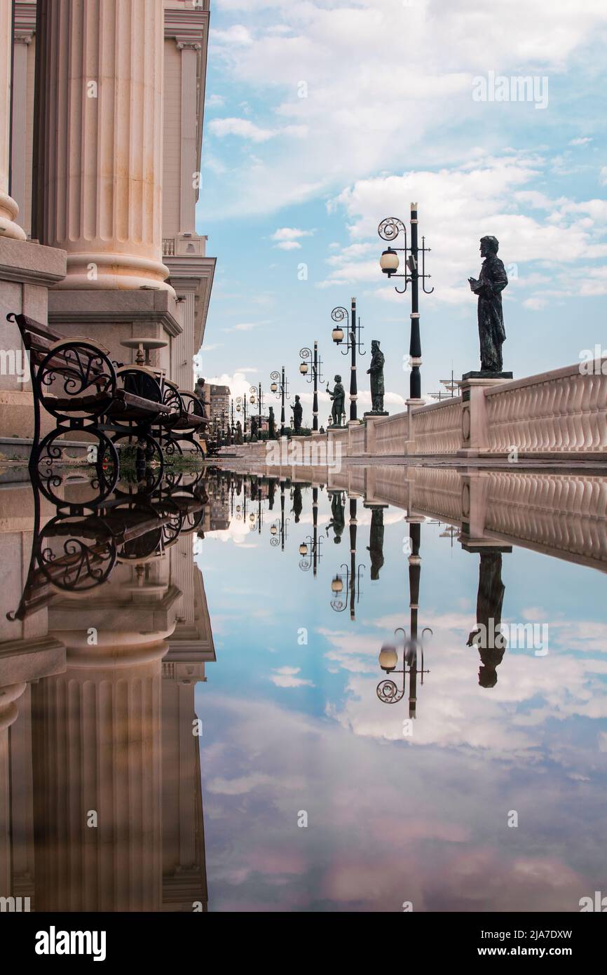 Beautiful reflections alongside the Archaeological Museum of the ...