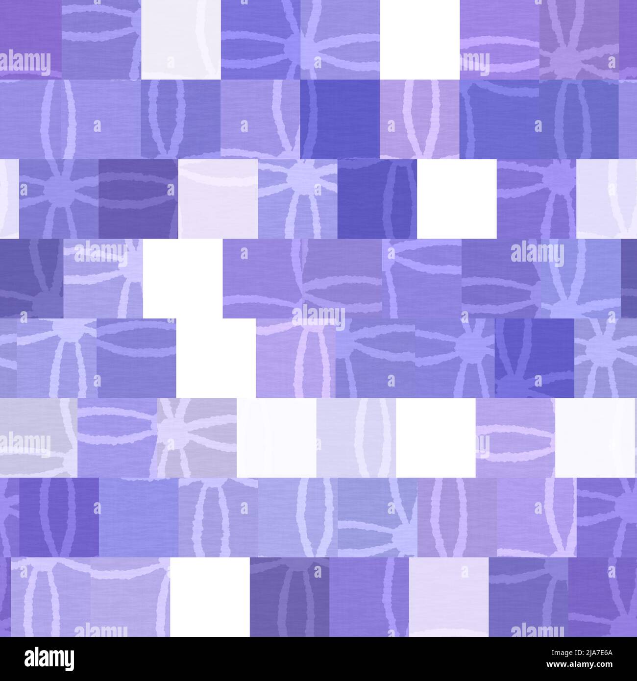 Random patchwork purple mosaic pixel grid seamless pattern. Modern ...