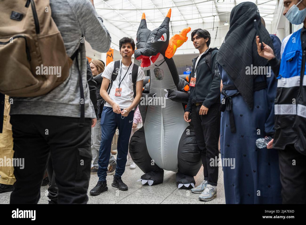 London, UK. 28 May 2022. Costumed visitors attend the second day of MCM ...