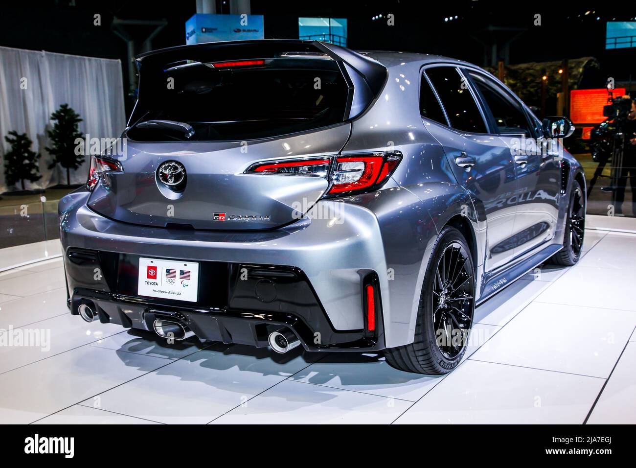 NEW YORK, NY, USA - APRIL 13, 2022: Toyota Corolla GL showing during ...
