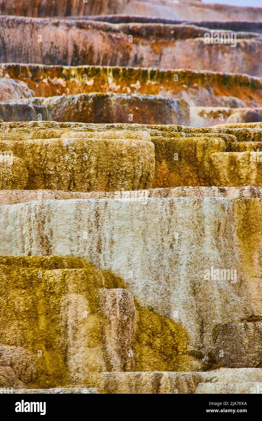 Beautiful terraced layers at Yellowstone Hot Springs Stock Photo - Alamy