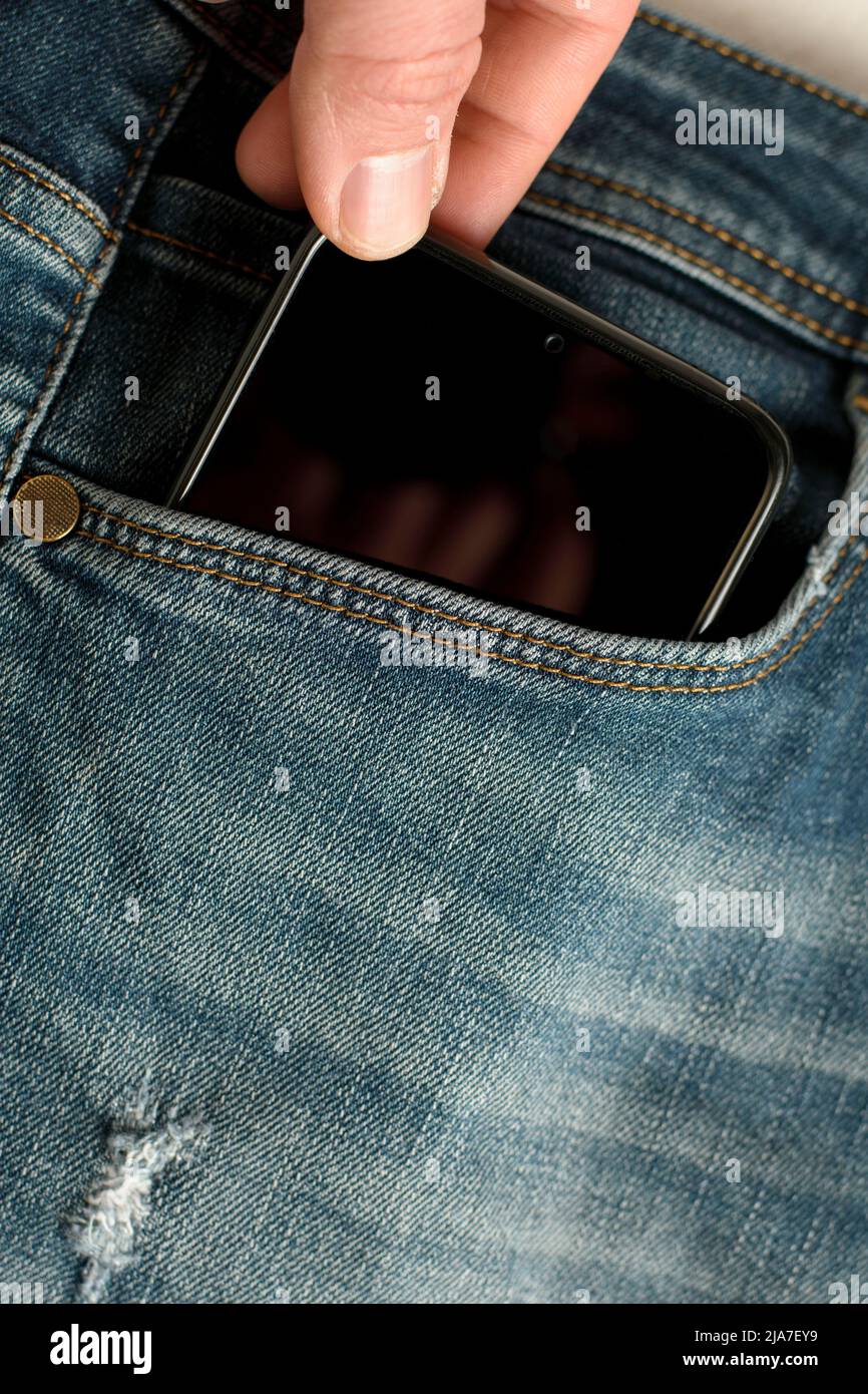 Back pocket phone hi-res stock photography and images - Alamy