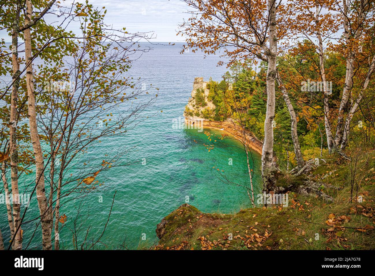 Miners Castle viewpoint in Pictured Rocks National Lakeshore in the UP ...
