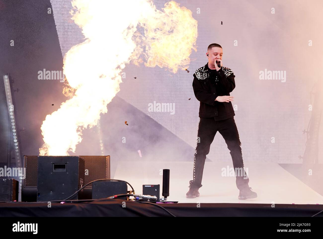 Aitch performs on the main stage during BBC Radio 1's Big Weekend at ...