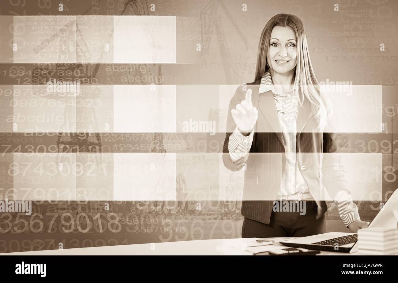 Advanced user of high modern technology Stock Photo - Alamy