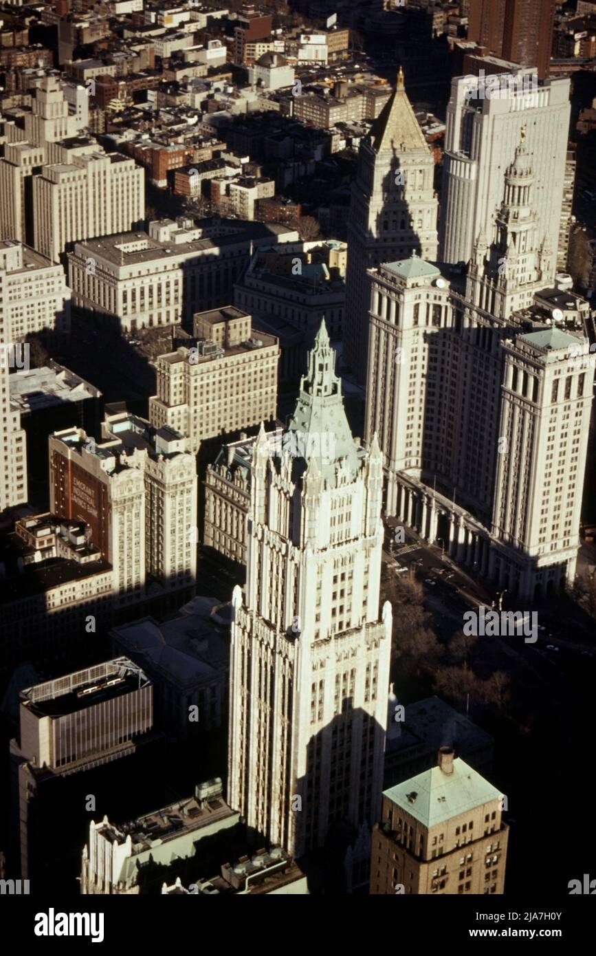 Brooklyn Bridge and Manhattan Bridge seen from World Trade Center ...