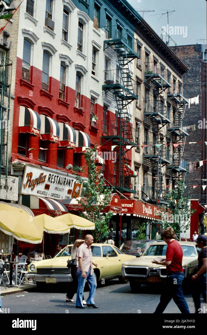 Street in China town in New York City during the summer of 1977 Stock ...