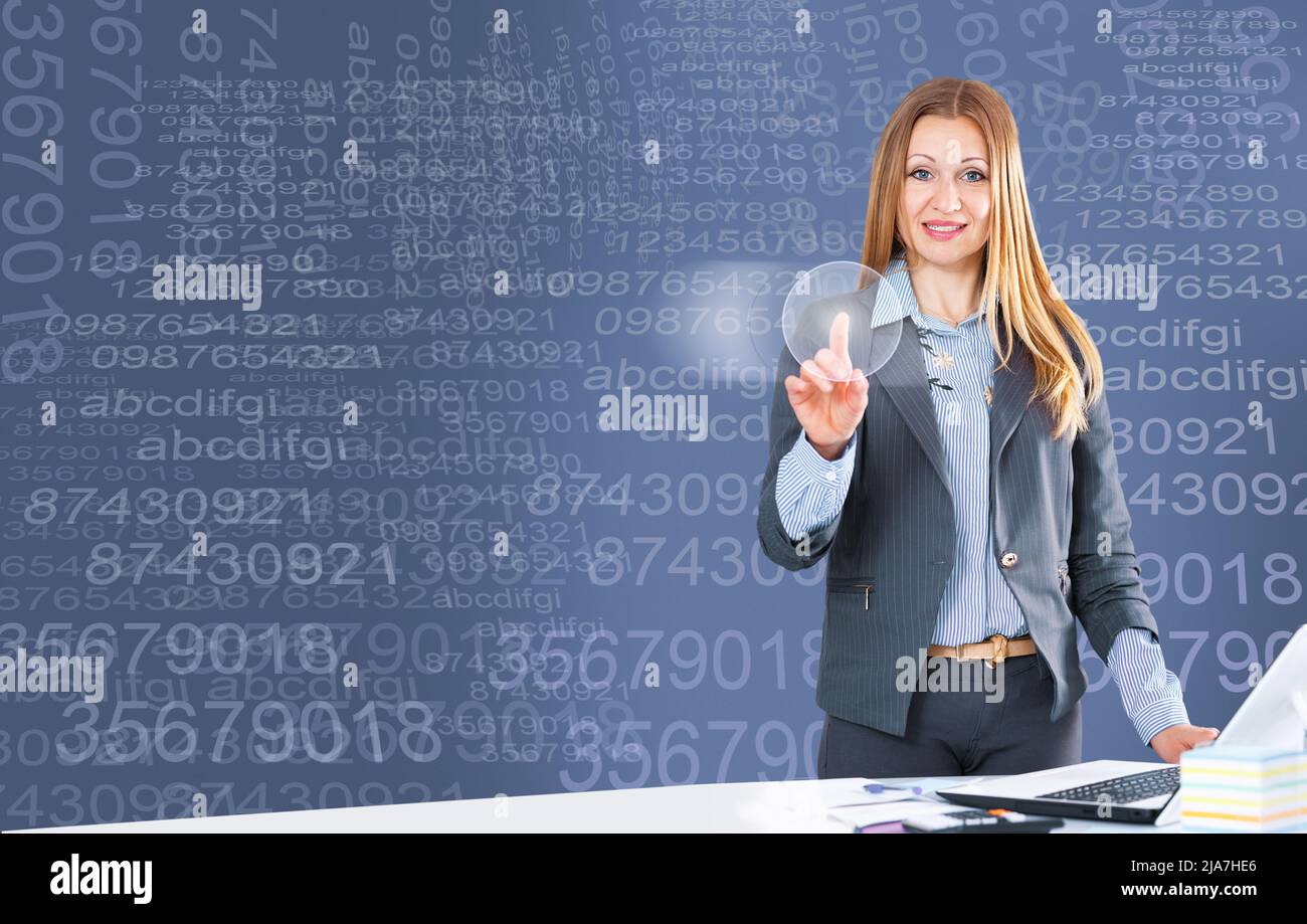 Advanced user of high modern technology Stock Photo - Alamy