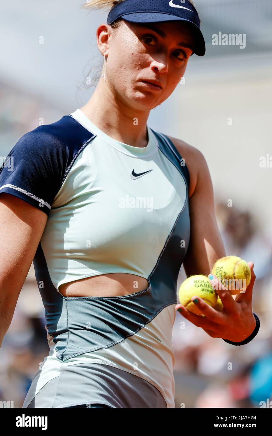 Paris, France. 28th May, 2022. Tennis player Paula Badosa from Spain is ...