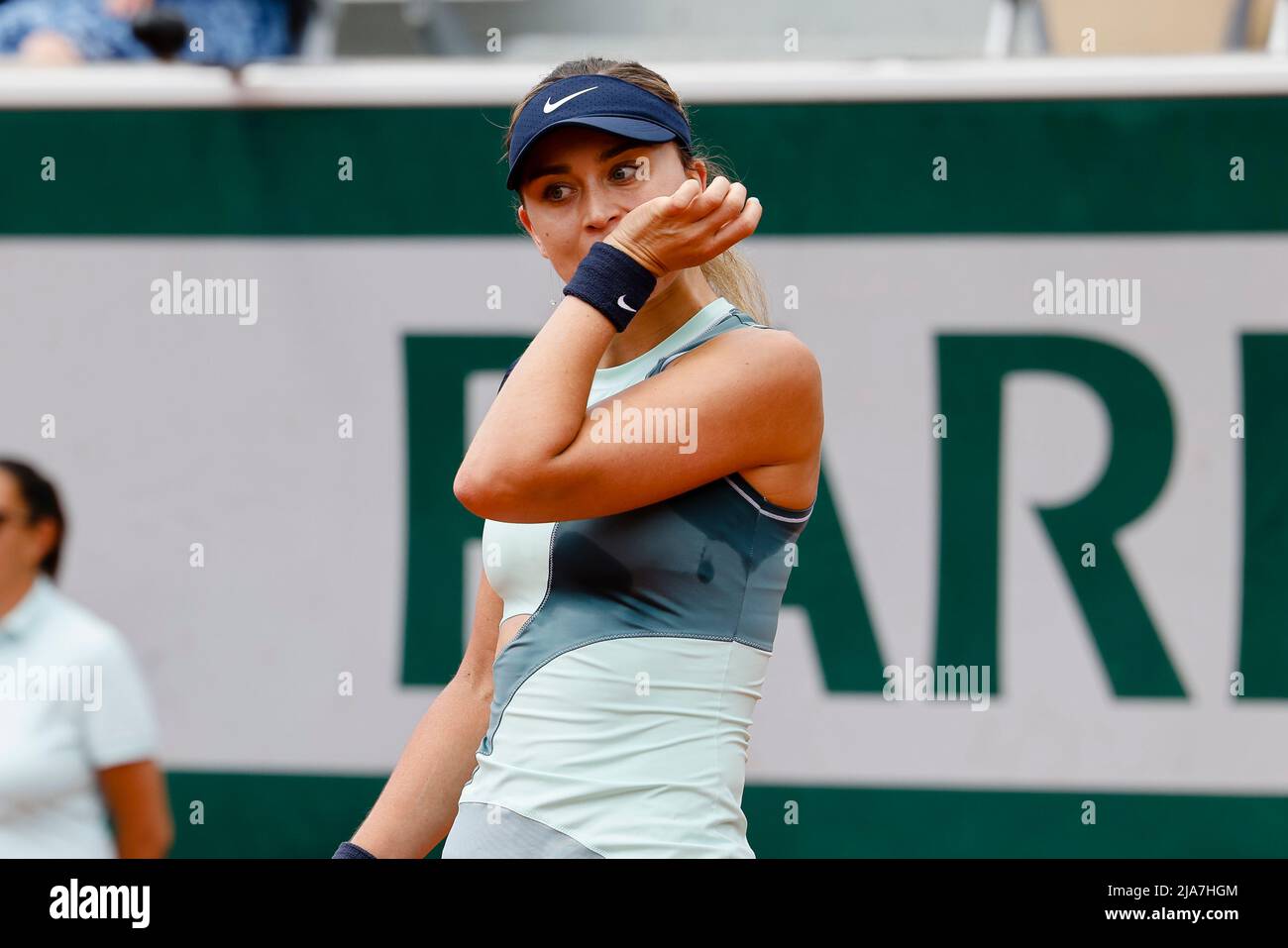 Paris, France. 28th May, 2022. Tennis player Paula Badosa from Spain is ...