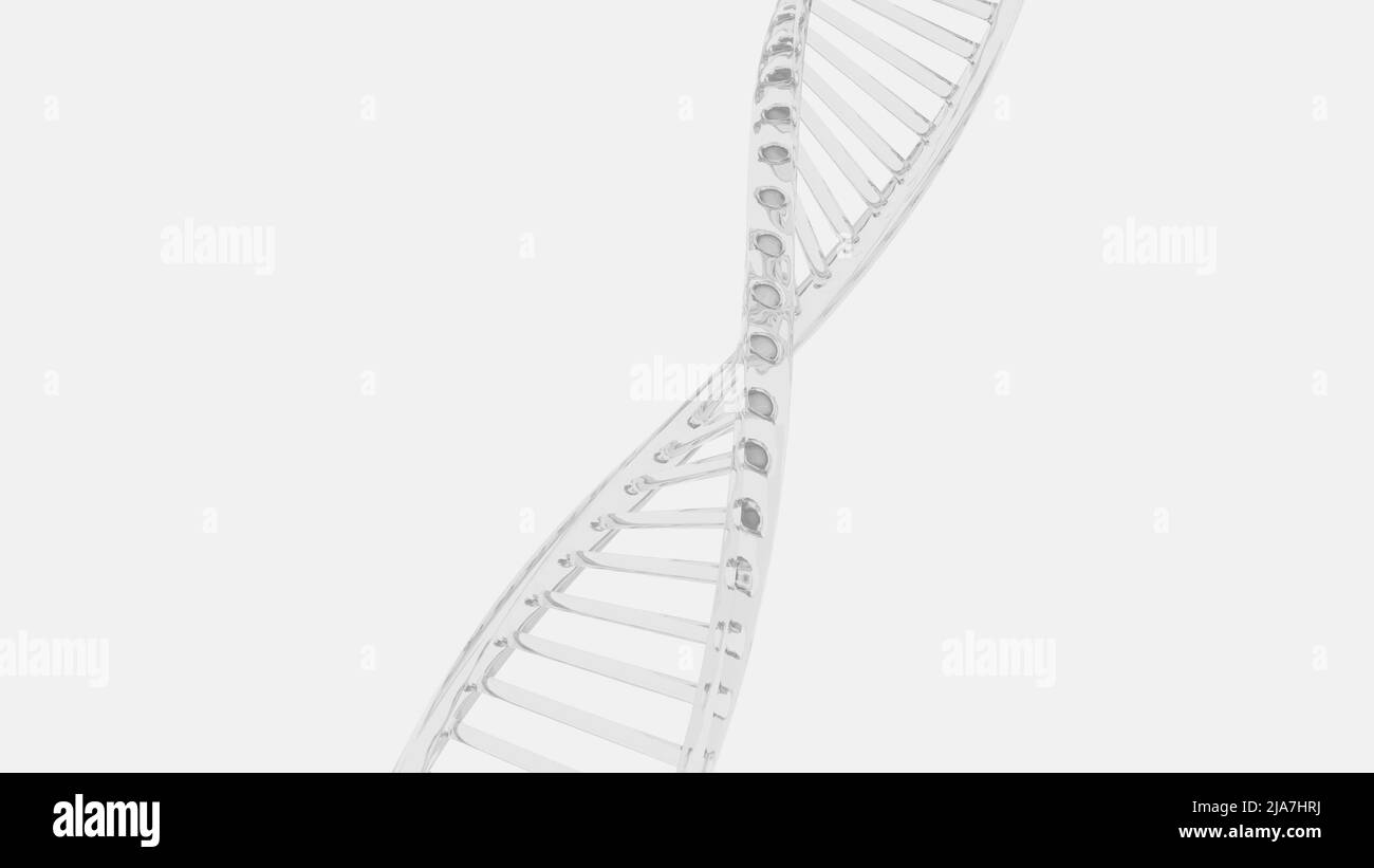 DNA medical background. Biotechnology helix gene. White futuristic ...