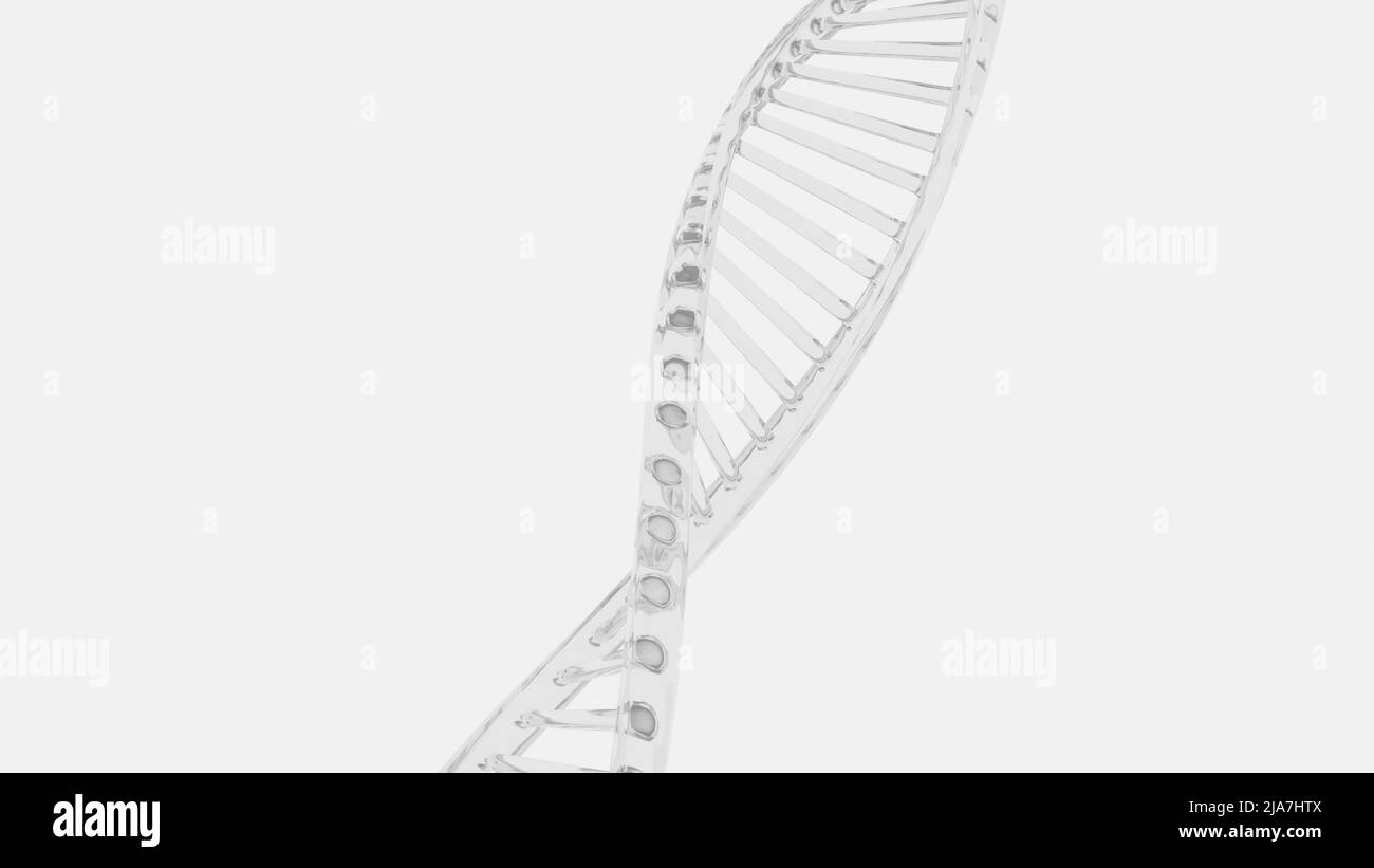 DNA medical background. Biotechnology helix gene. White futuristic ...