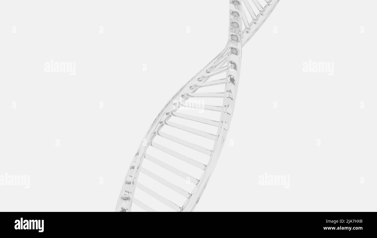DNA medical background. Biotechnology helix gene. White futuristic ...