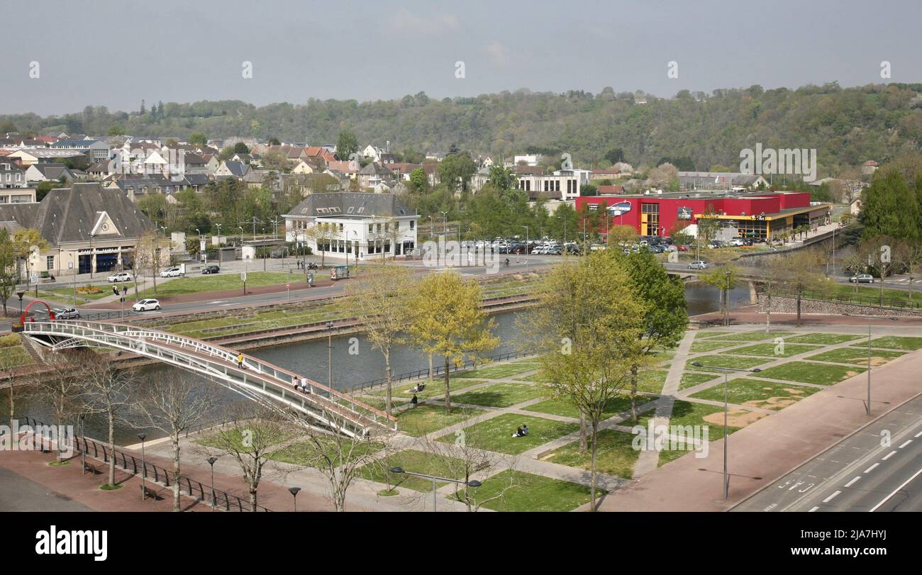 drone view, Saint-Lo, Normandy, France Stock Photo - Alamy