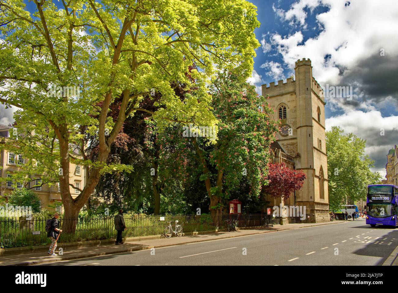 OXFORD CITY ENGLAND MAGDALEN STREET AND CHURCH OF ST MARY MAGDALEN WITH ...