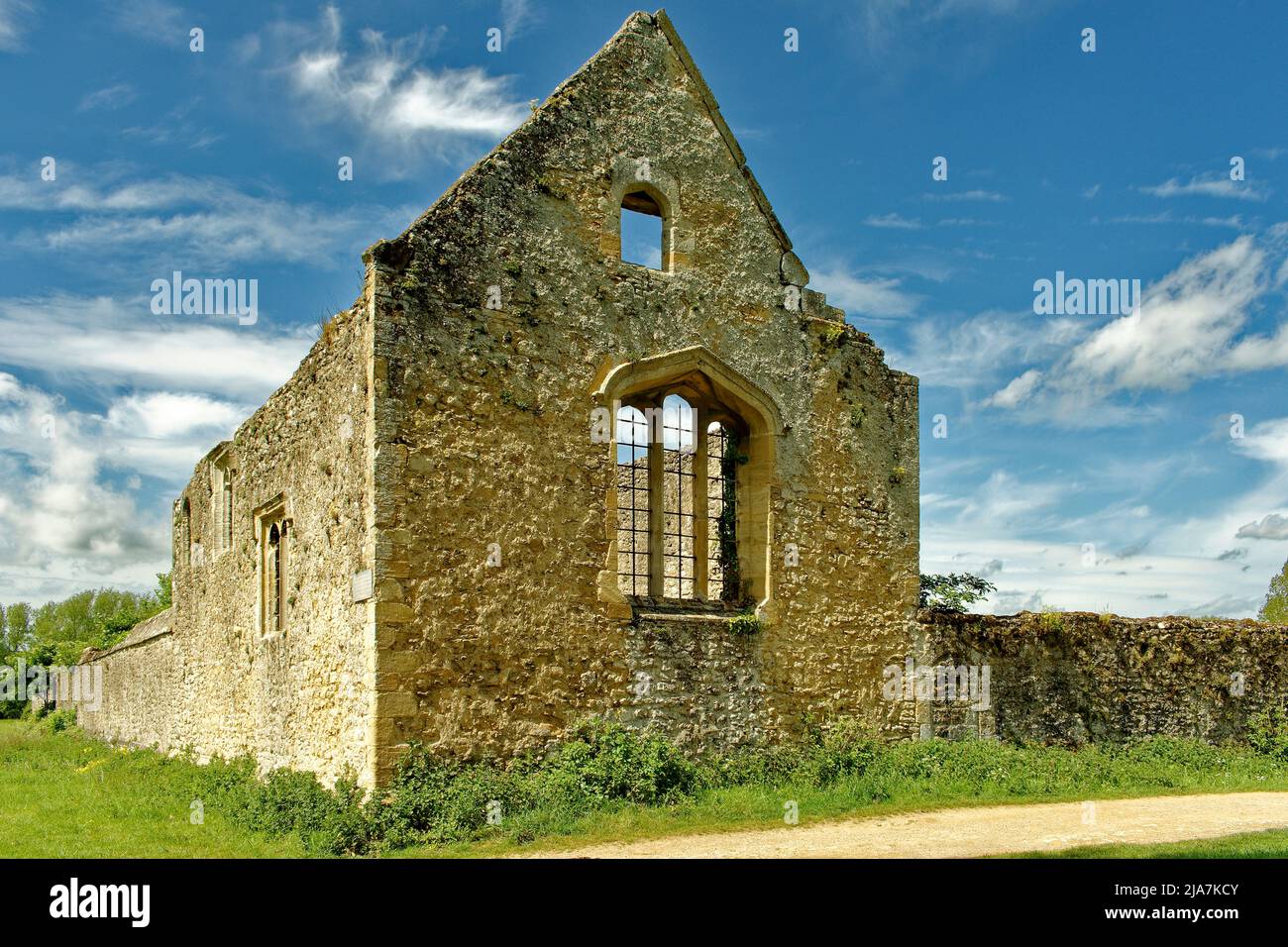 PORT MEADOW OXFORD THE REMAINS OF 12th CENTURY GODSTOW ABBEY Stock ...