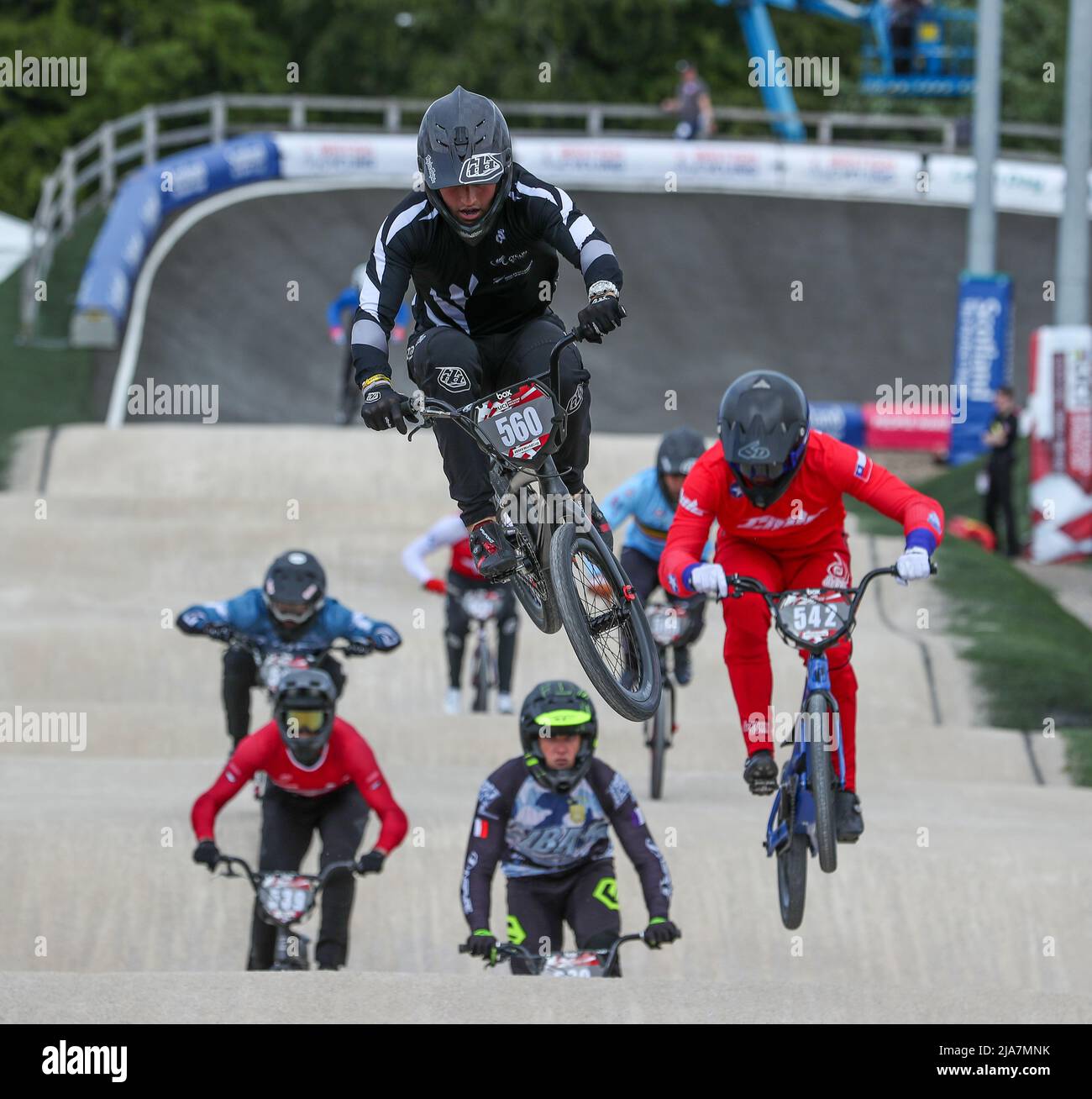 Glasgow, UK. 28th May, 2022. The world BMX Racing world cup took place ...