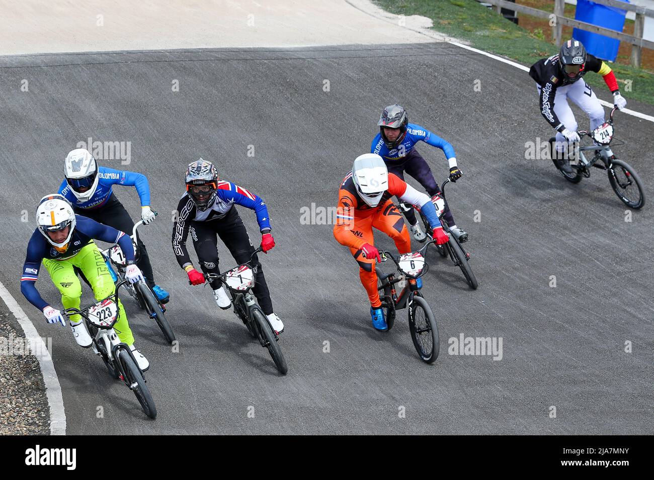 Glasgow, UK. 28th May, 2022. The world BMX Racing world cup took place ...