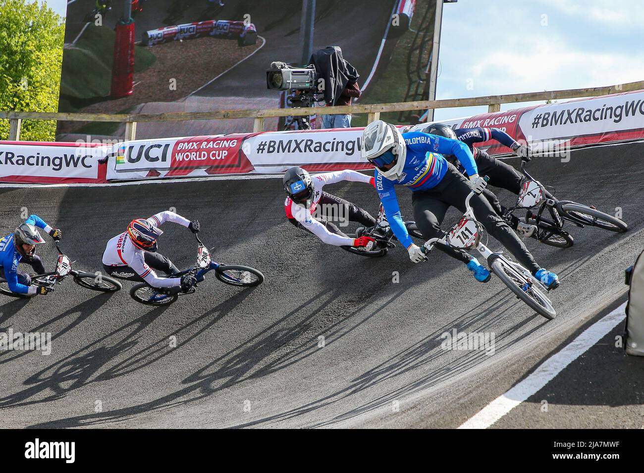 Glasgow, UK. 28th May, 2022. The world BMX Racing world cup took place ...