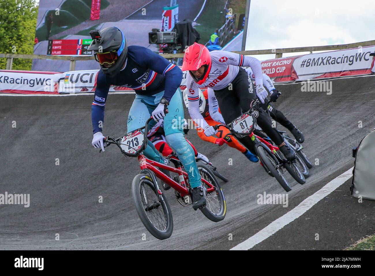 Glasgow, UK. 28th May, 2022. The world BMX Racing world cup took place ...