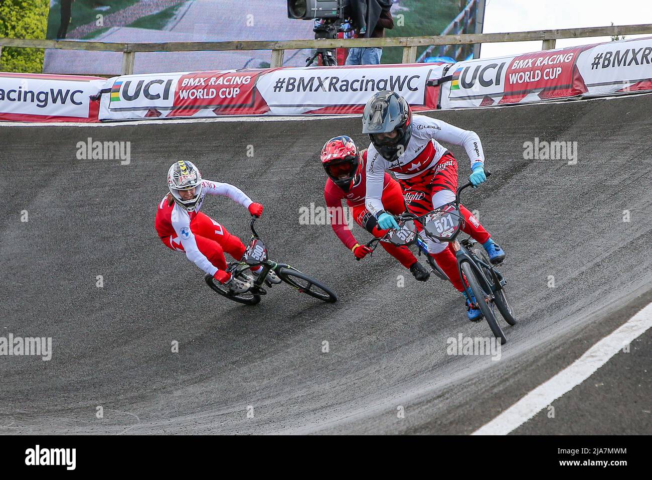 Glasgow, UK. 28th May, 2022. The world BMX Racing world cup took place ...